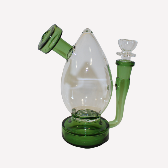 Mini Dab Glass Oil Rig 6″Green – heads world
