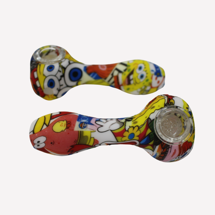 Assorted Design Silicone Pipe 5"Mix - heads world