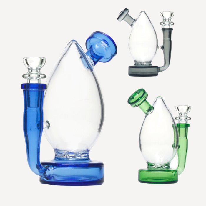 Mini Dab Glass Oil Rig 6″Green – heads world